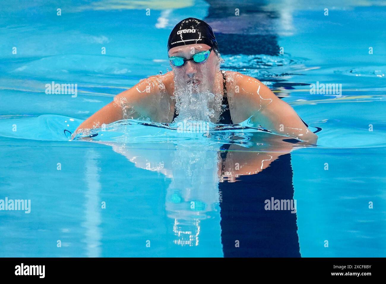 Emma Weber swims during the Women's 100 breaststroke semifinals Sunday ...