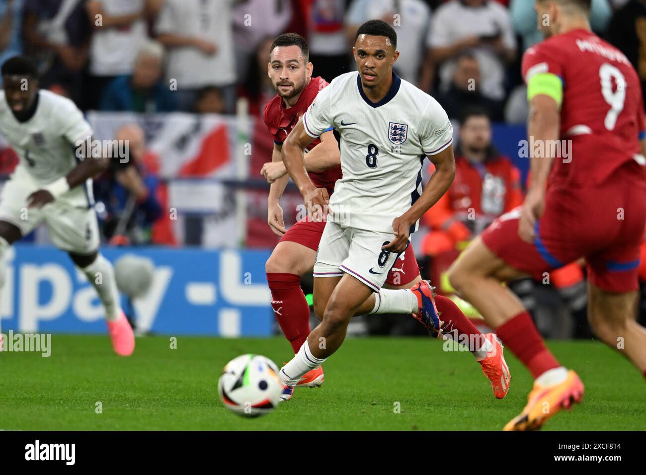 Trent Alexander-Arnold (England)Andrija Zivkovic (Serbia) during the ...