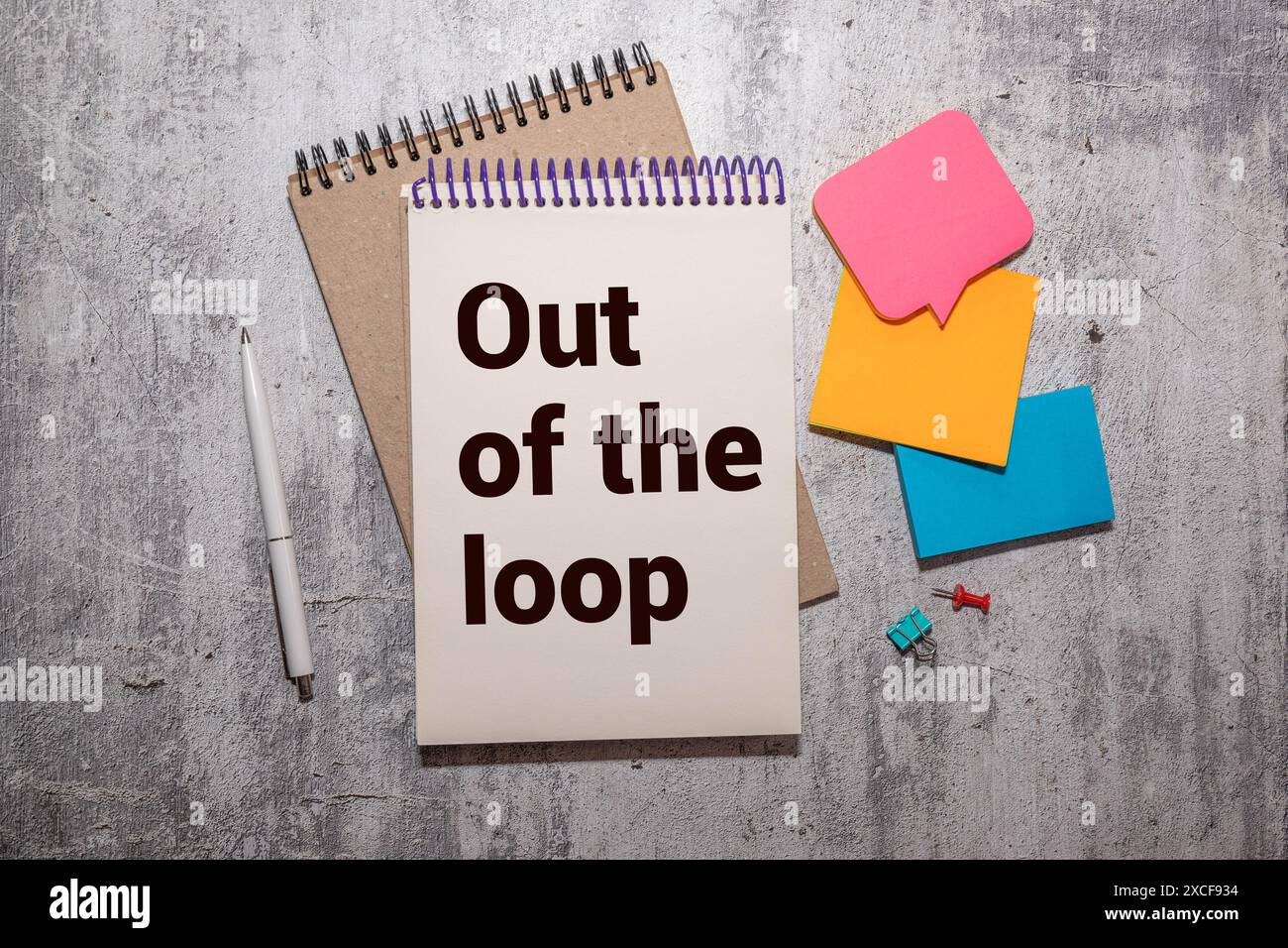 Wooden cubes form the expression 'doom loop'. Symbol for a climate doom ...