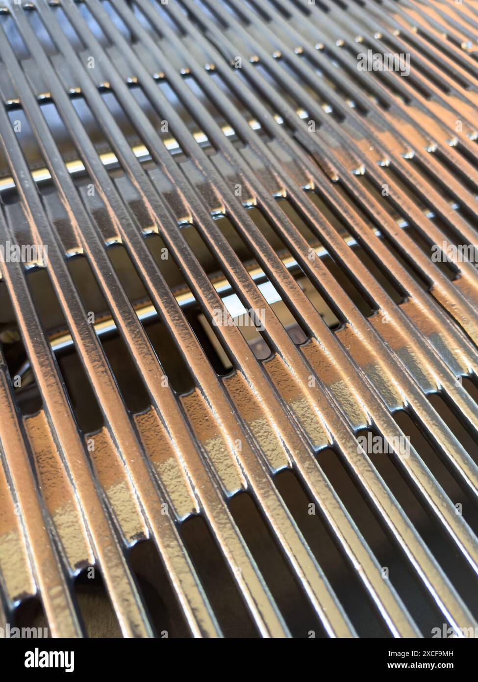 Brand new barbecue, barbeque or BBQ grill plates as grilling background ...