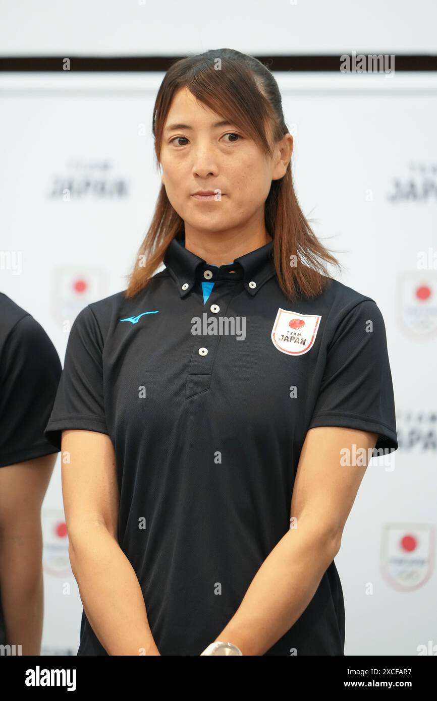 Tokyo, Japan. 15th June, 2024. Ayami Oishi (JPN) Rowing : Japan Rowing national team attend a ...