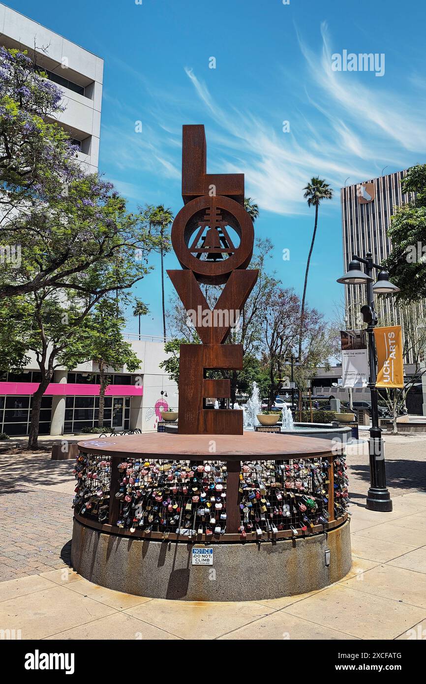 Riverside, CA, USE - May 31, 2024: Lock up your love sculpture in ...
