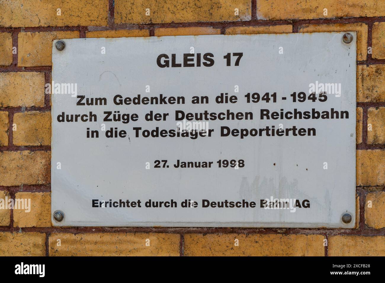 Berlin Germany 2024: The Gleis 17 memorial at Grunewald station ...