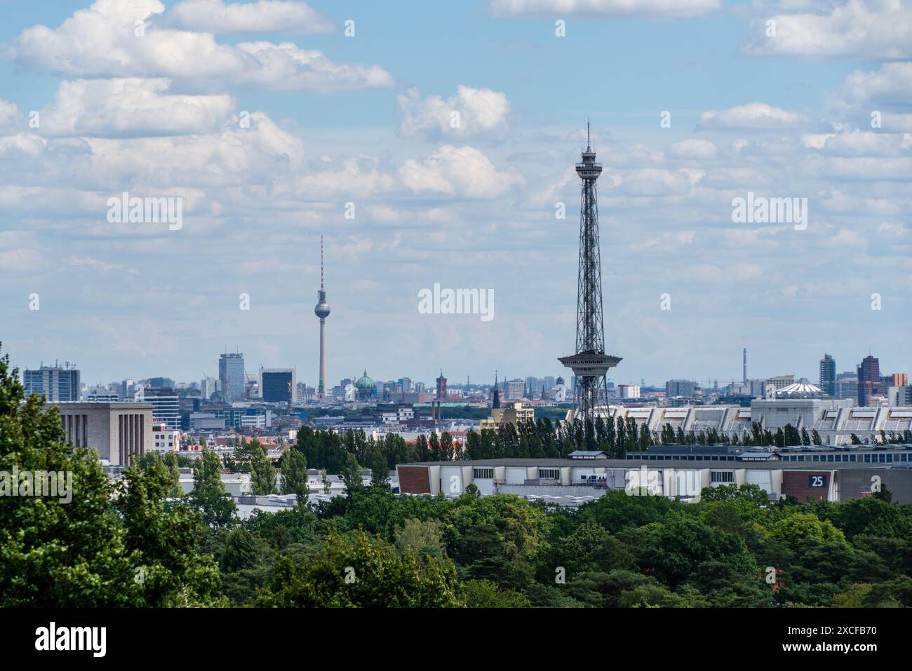 The Berlin skyline seen from Drachenberg Stock Photo - Alamy
