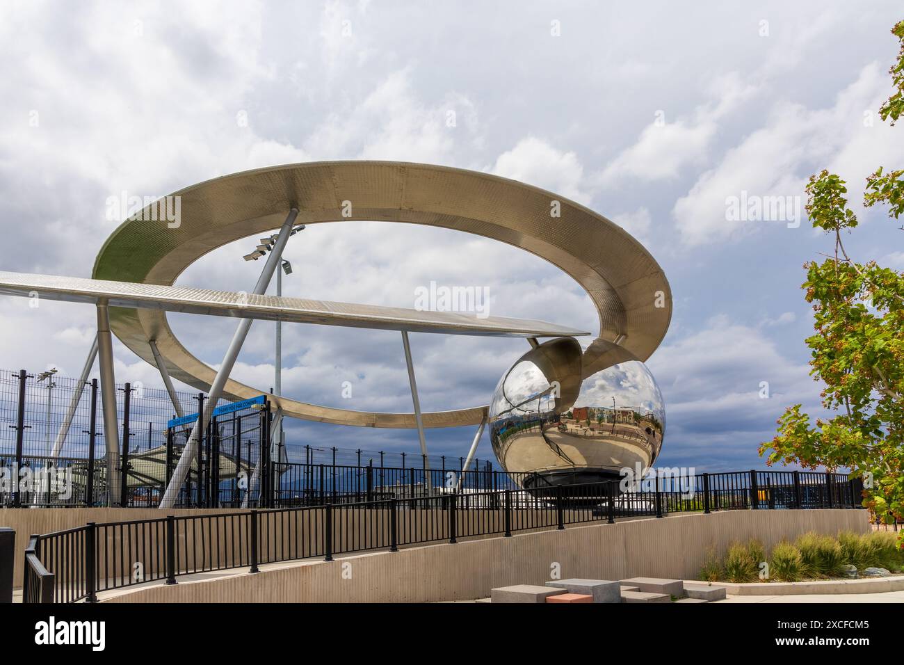 The Epicenter - sculpture by an unknown author on the corner of Weidner ...