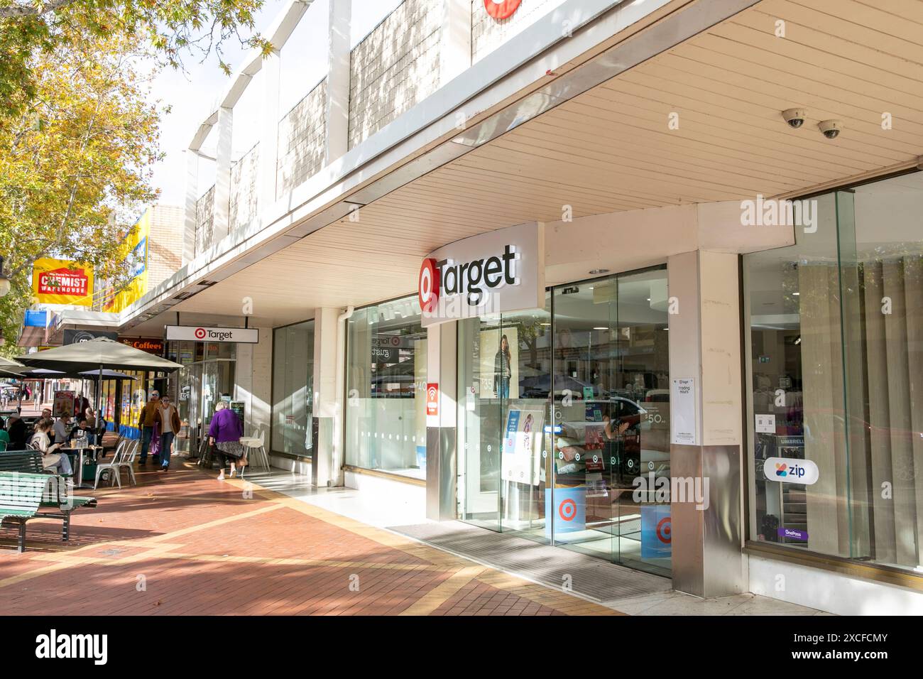 Target discount department store in Tamworth city centre alongside cafe ...