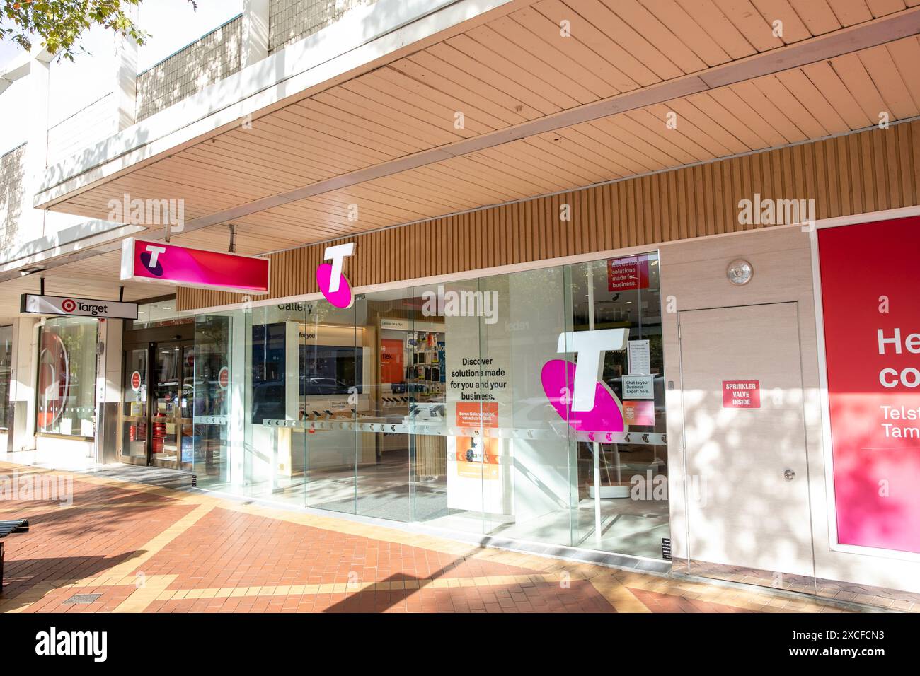 Telstra store, australian national telecommunications provider with ...