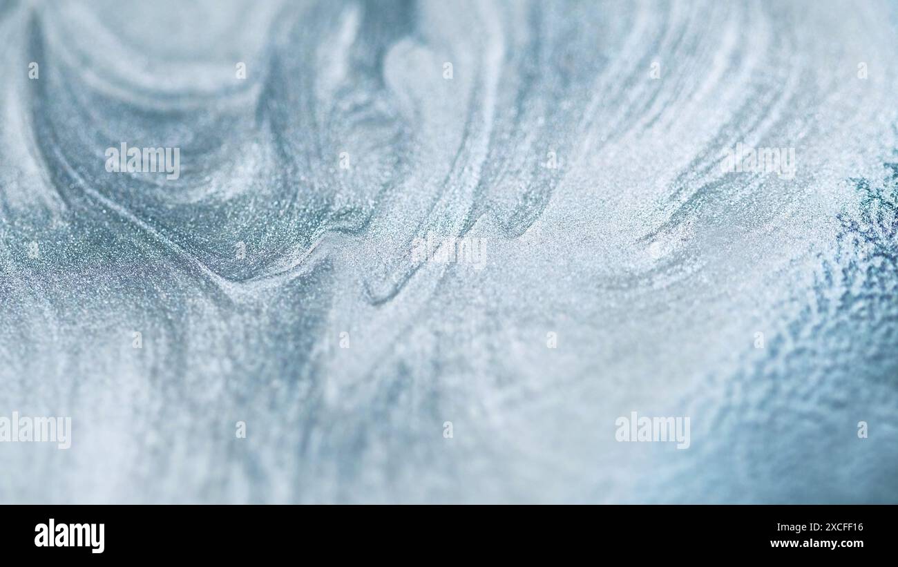 Liquid silver texture. Shimmer ink flow. Defocused gray color metallic ...