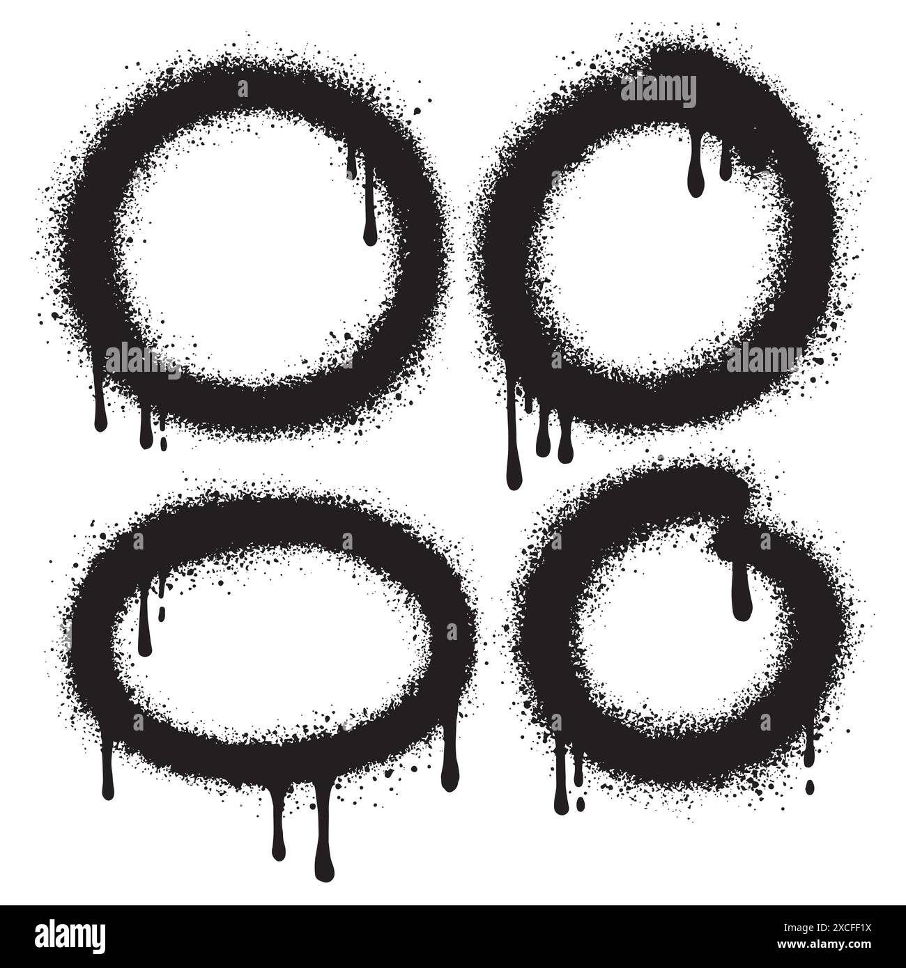 graffiti circle with black spray paint.vector illustration Stock Vector ...
