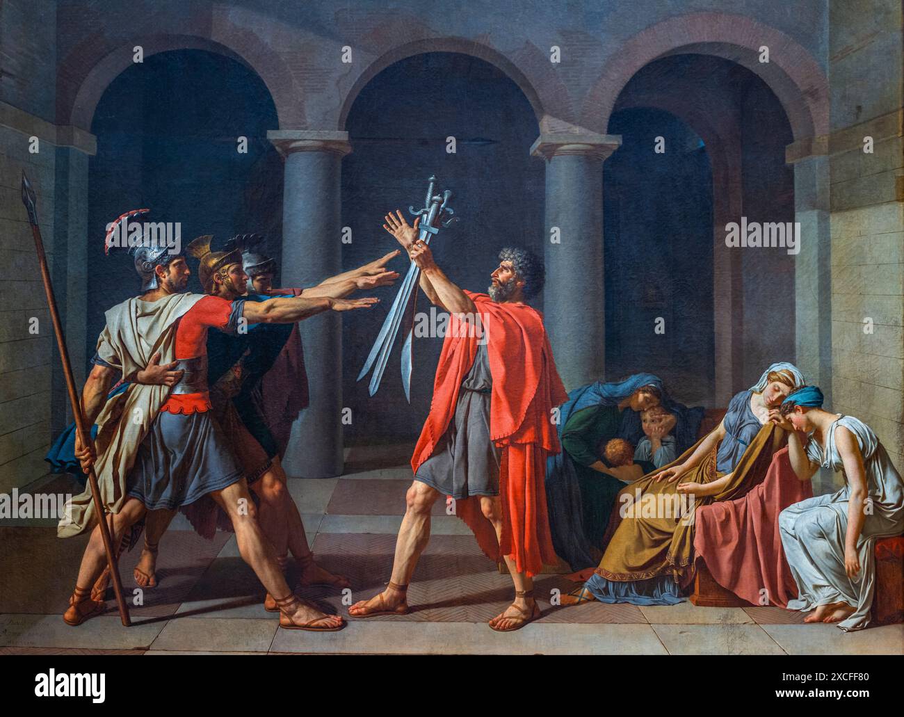 JACQUES LOUIS DAVID (1748-1825) THE OATH OF THE HORATII (1784) THE ...