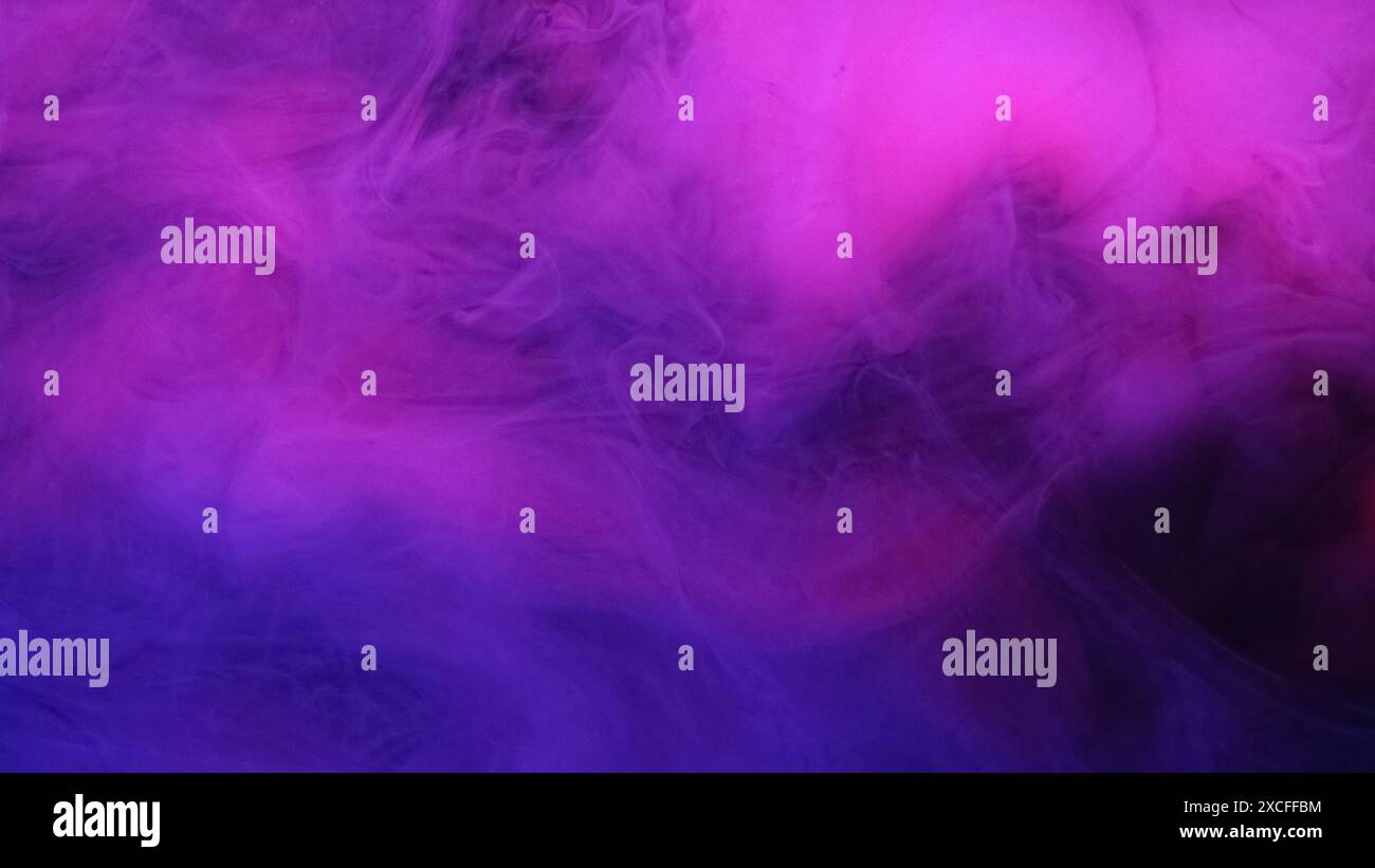Neon mist. Paint water. Defocused purple pink blue color gradient ...