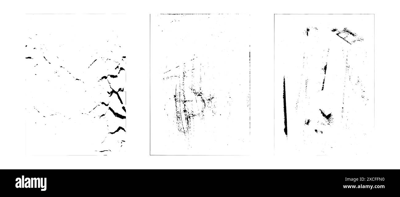 Rough grunge paper set. Aged photocopy texture overlay collection ...