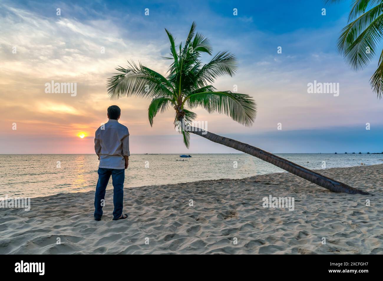 Coastal scenery during sunset, a popular tourism destination for summer ...