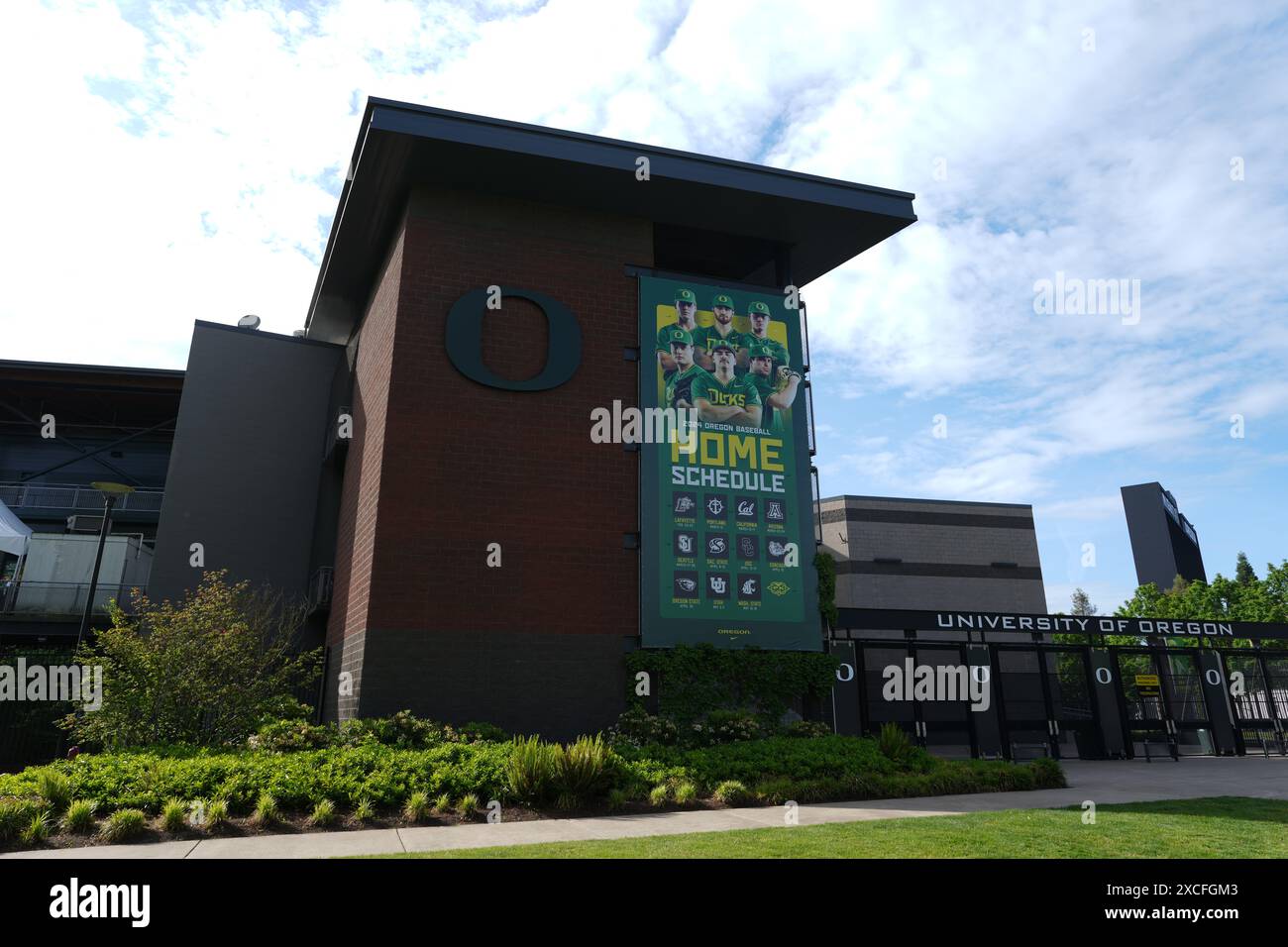 The PK Field Baseball stadium facade on the campus of the University of ...