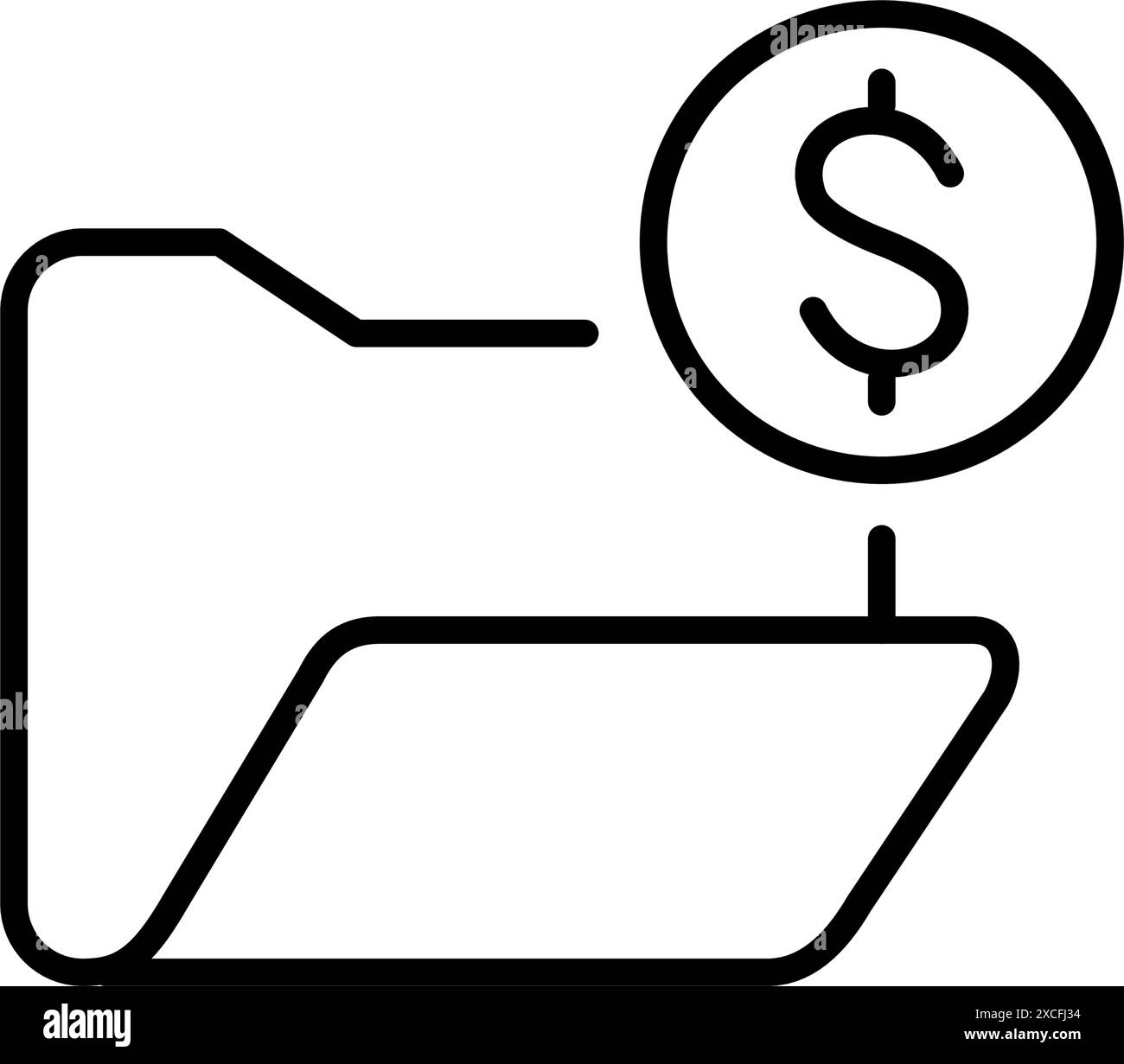 File folder and dollar. Financial data, bank statement and transaction ...