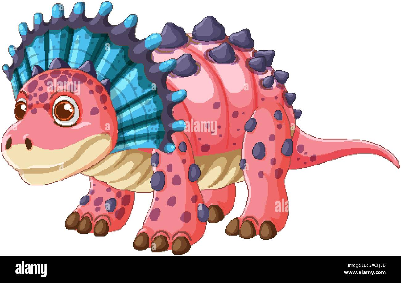 Cute dinosaur with vibrant colors and patterns Stock Vector Image & Art ...