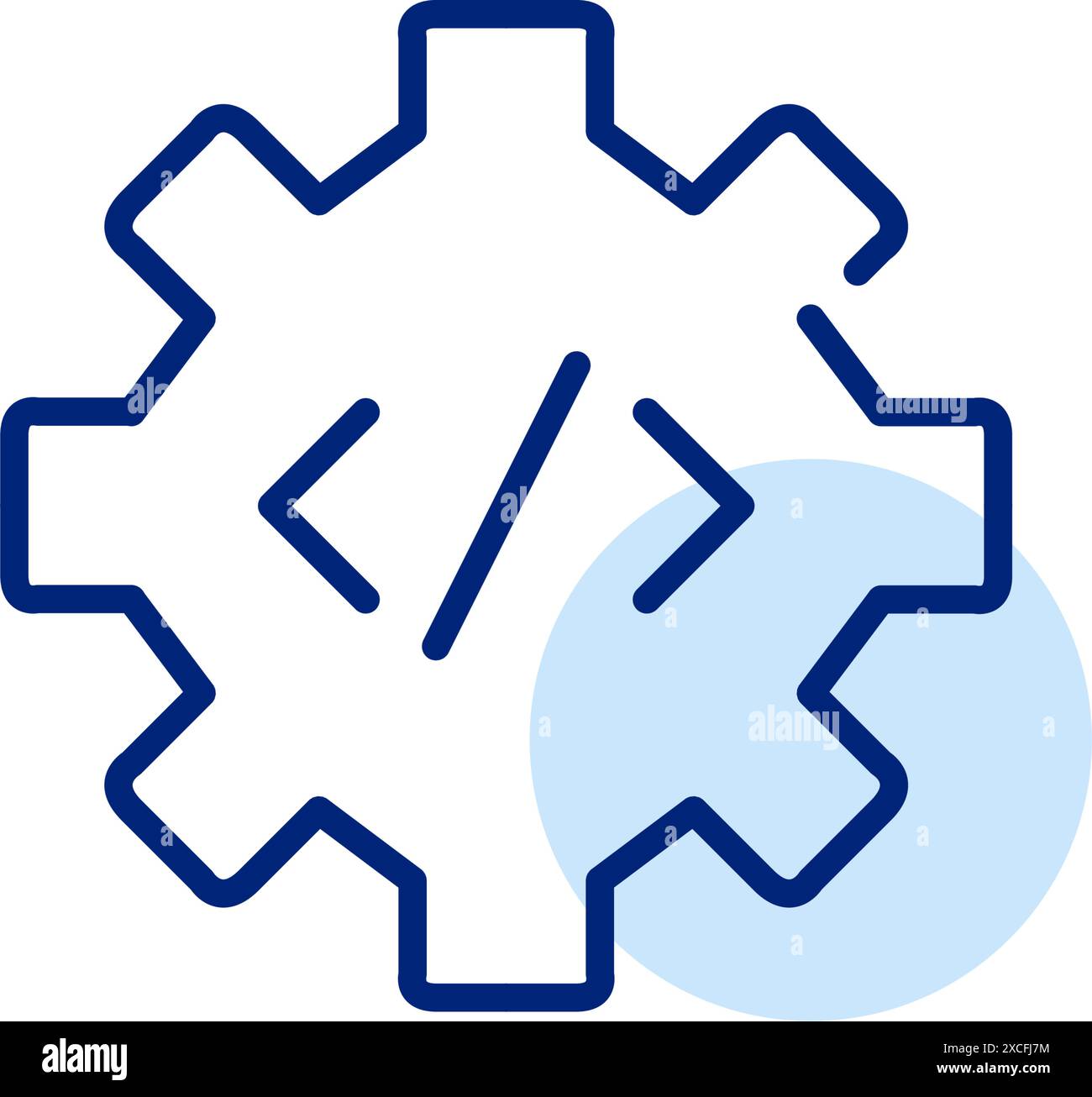 Cogwheel and html symbol. Web design and website management. Technical ...