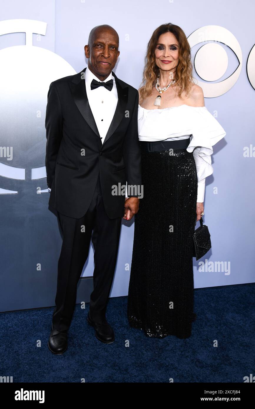 Dorian Harewood and Nancy Harewood walking on the red carpet at the ...
