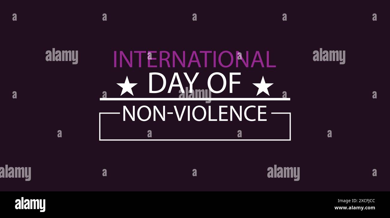 Celebrating International Day of Non Violence with Stylish Text Design ...