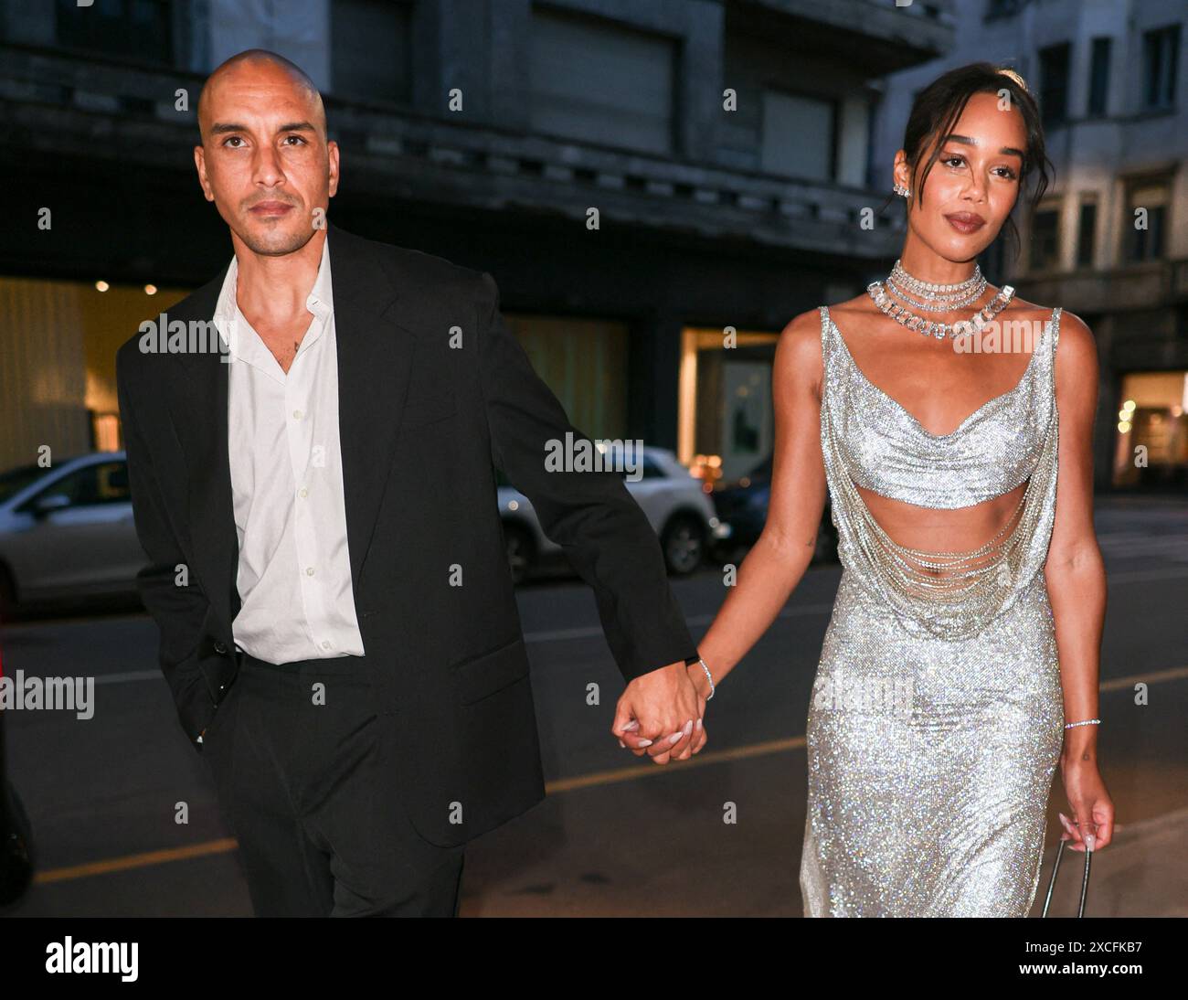 Milan, Italy. 16th June, 2024. Laura Harrier in Swarovski outfit, Sam ...