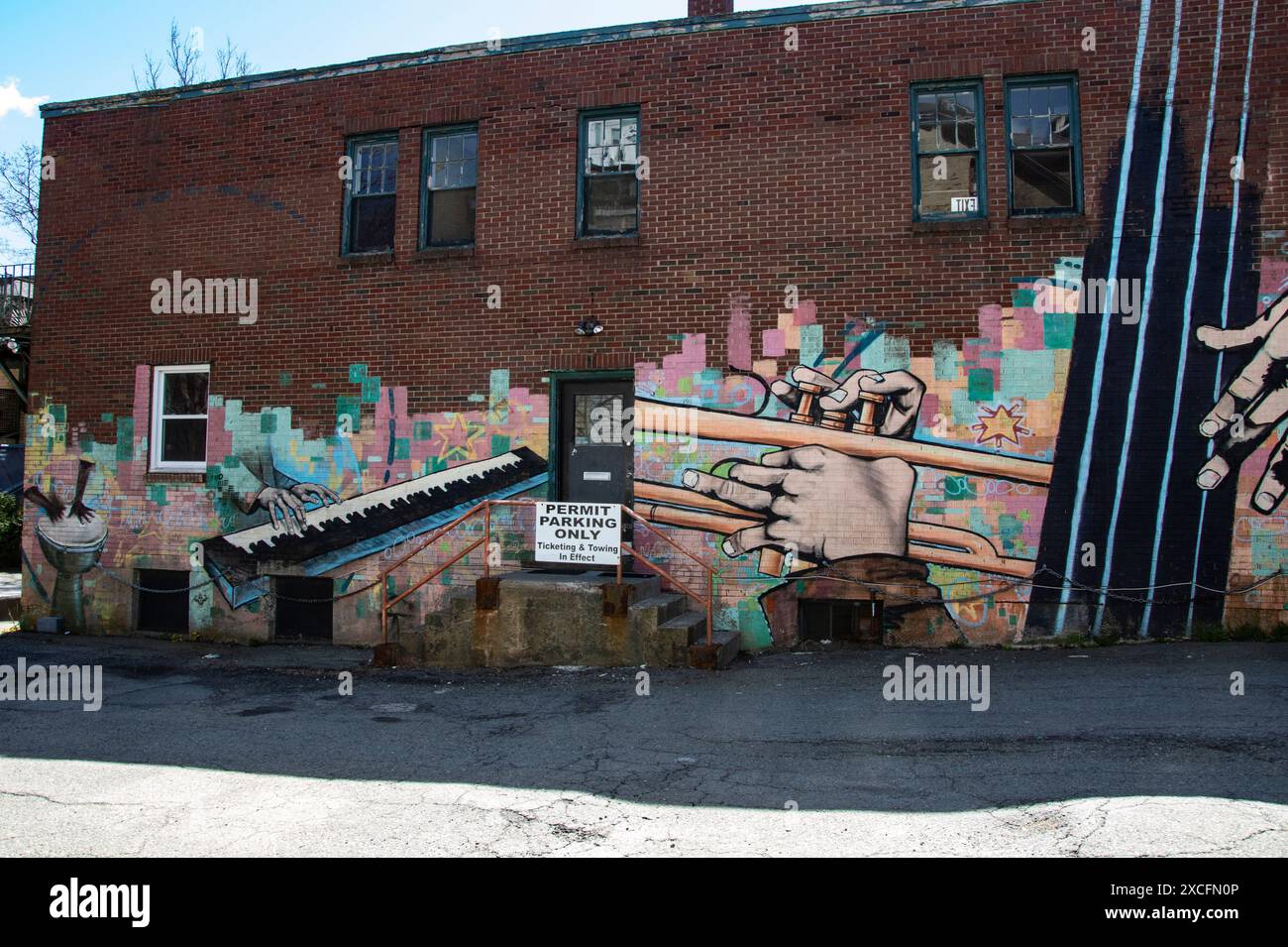 Jazz mural on Hollis Street in downtown Halifax, Nova Scotia, Canada ...