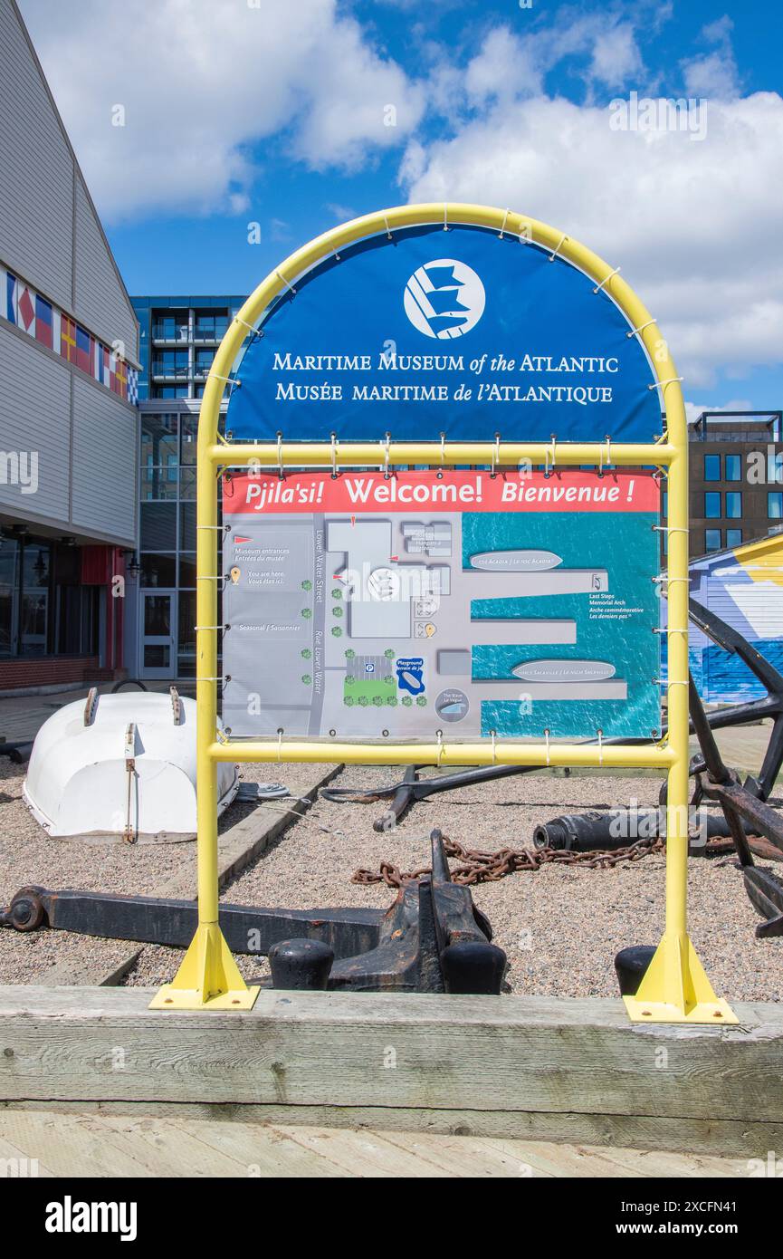 Welcome to the Maritime Museum of the Atlantic sign at the waterfront ...