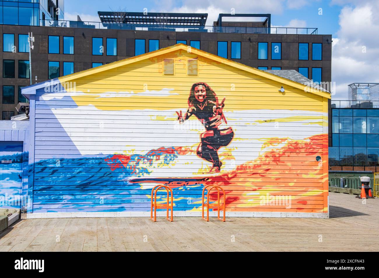 The Sea in Her Blood also known as Surf's Up mural at the waterfront ...