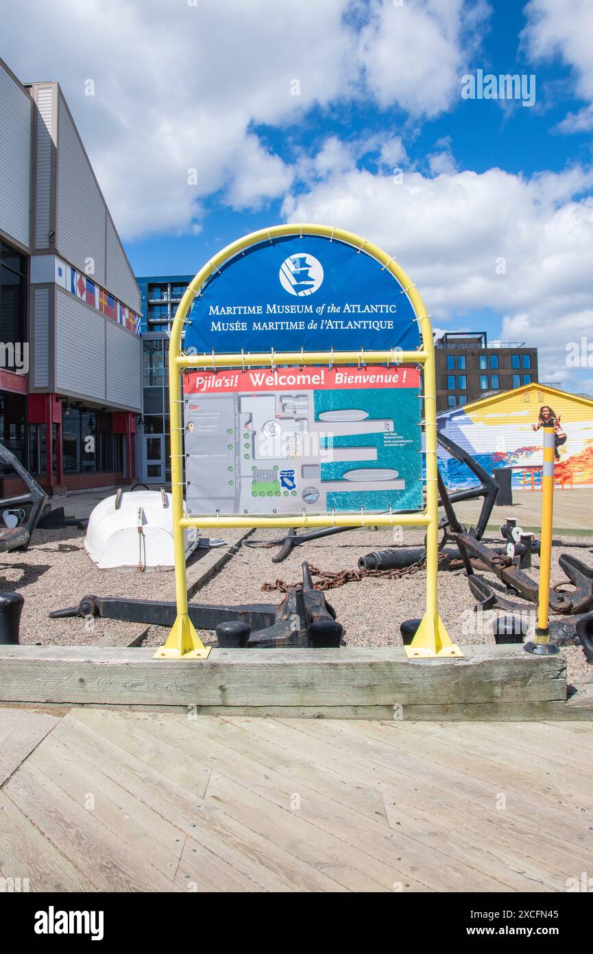 Welcome to the Maritime Museum of the Atlantic sign at the waterfront ...