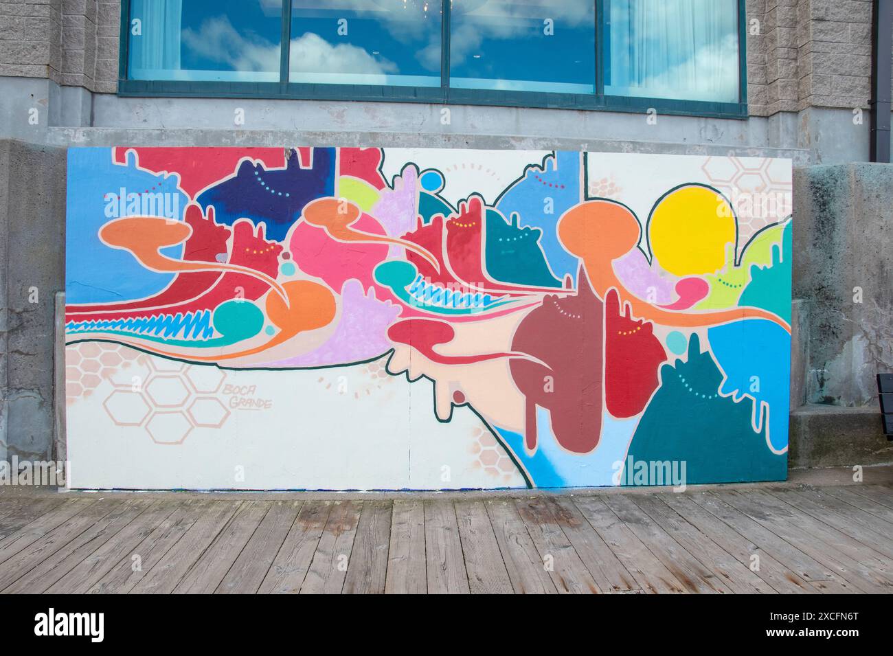 Boca Grande mural at the waterfront boardwalk in Halifax, Nova Scotia ...
