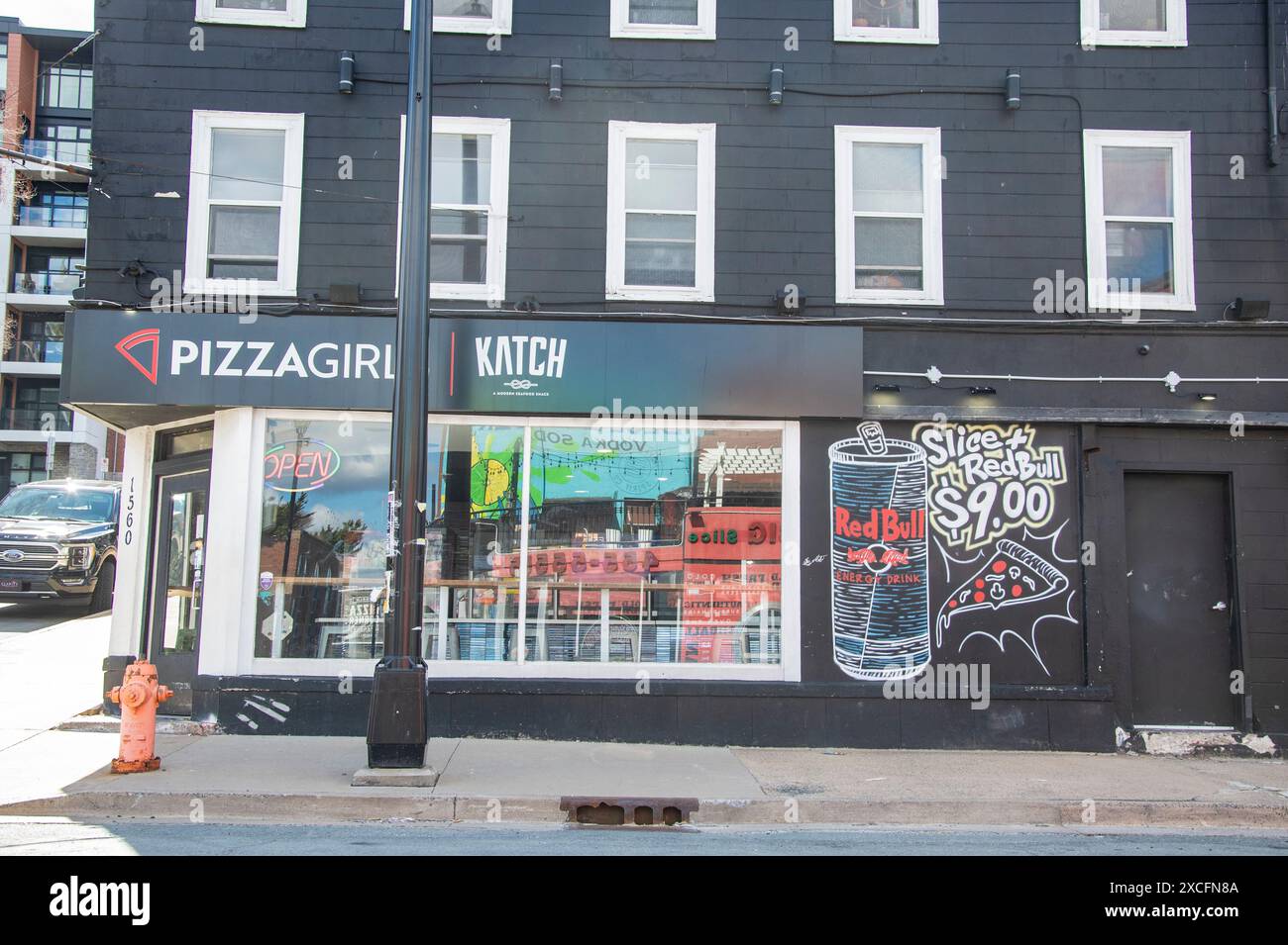 Pizza Girl restaurant in downtown Halifax, Nova Scotia, Canada Stock ...