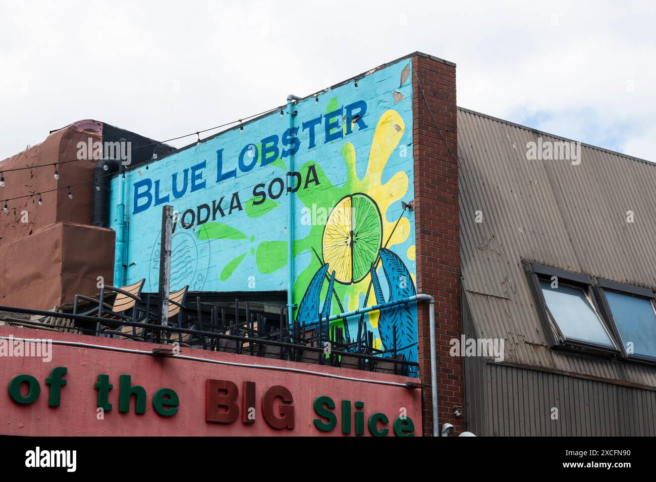 Blue Lobster vodka soda mural in downtown Halifax, Nova Scotia, Canada ...