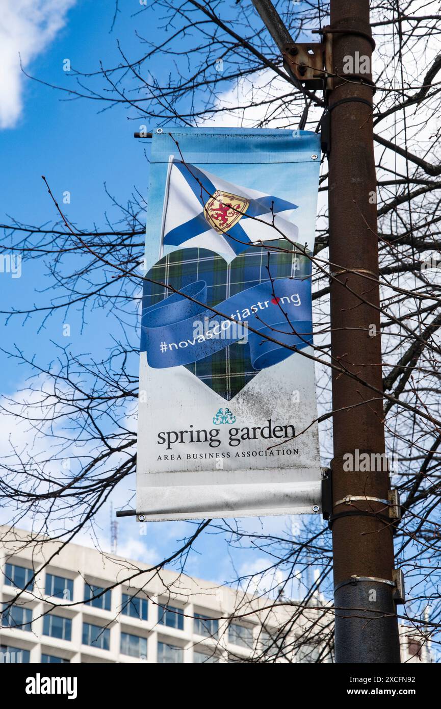 Nova Scotia Strong banner in downtown Halifax, Nova Scotia, Canada ...