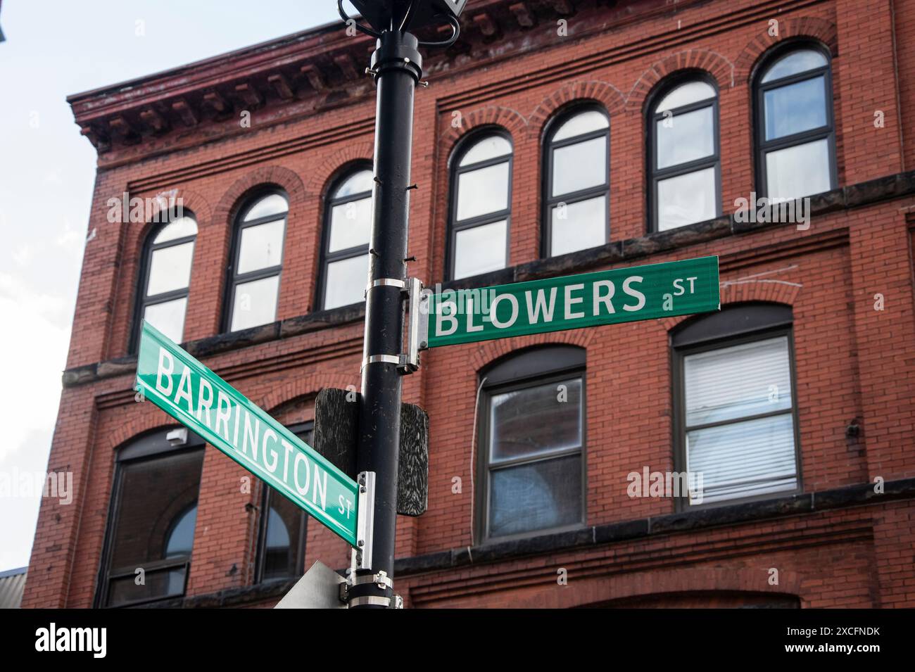 Blowers and Barrington Street signs in downtown Halifax, Nova Scotia ...