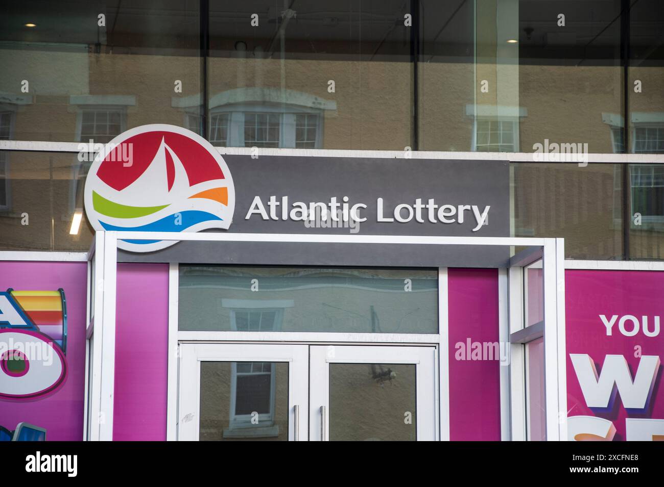 Atlantic Lottery sign in downtown Halifax, Nova Scotia, Canada Stock ...