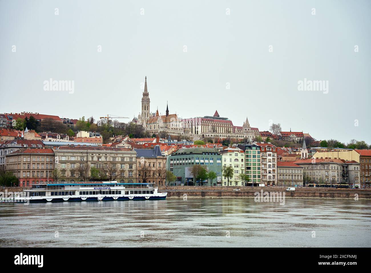 Panoramic view on skyline of Budapest city along Danube River ...