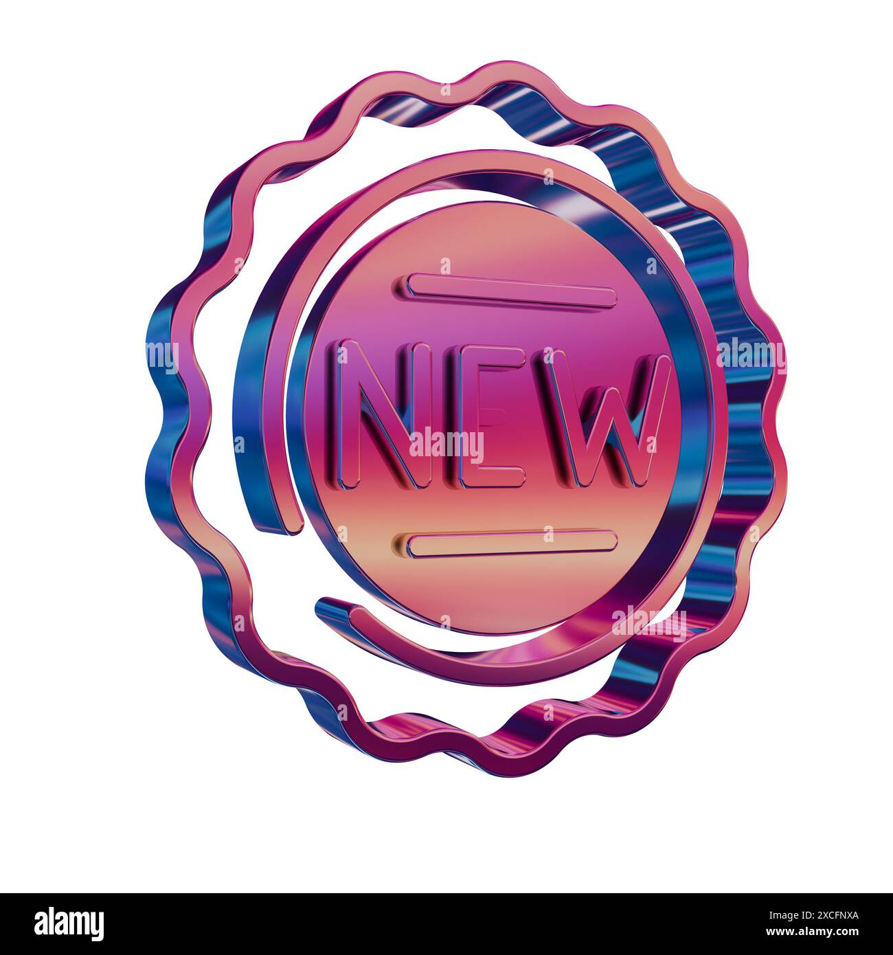 3D Neon Retro Icon - New Badge Symbol Online Shopping Stock Photo - Alamy