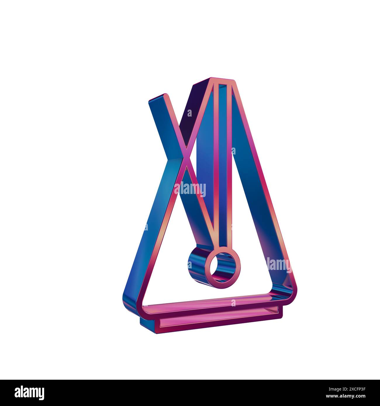 3D Neon Retro Icon - Retro Big Metronome Stock Photo - Alamy