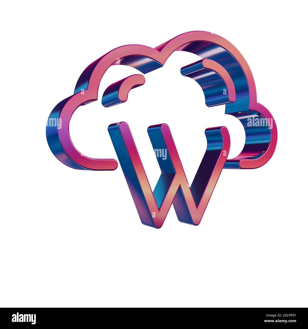 3d neon retro icon cloud hi-res stock photography and images - Alamy