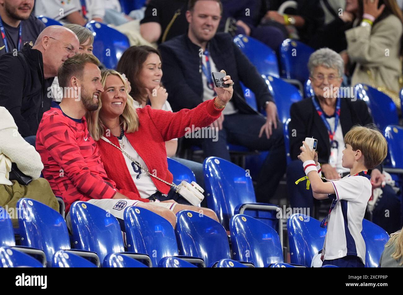 England's Harry Kane with his wife Kate Goodland following the UEFA ...