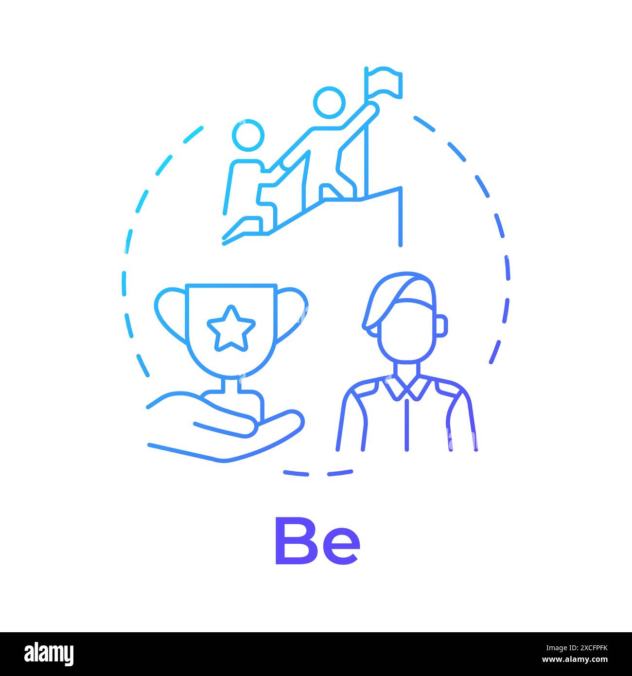 Be military philosophy blue gradient concept icon Stock Vector Image ...