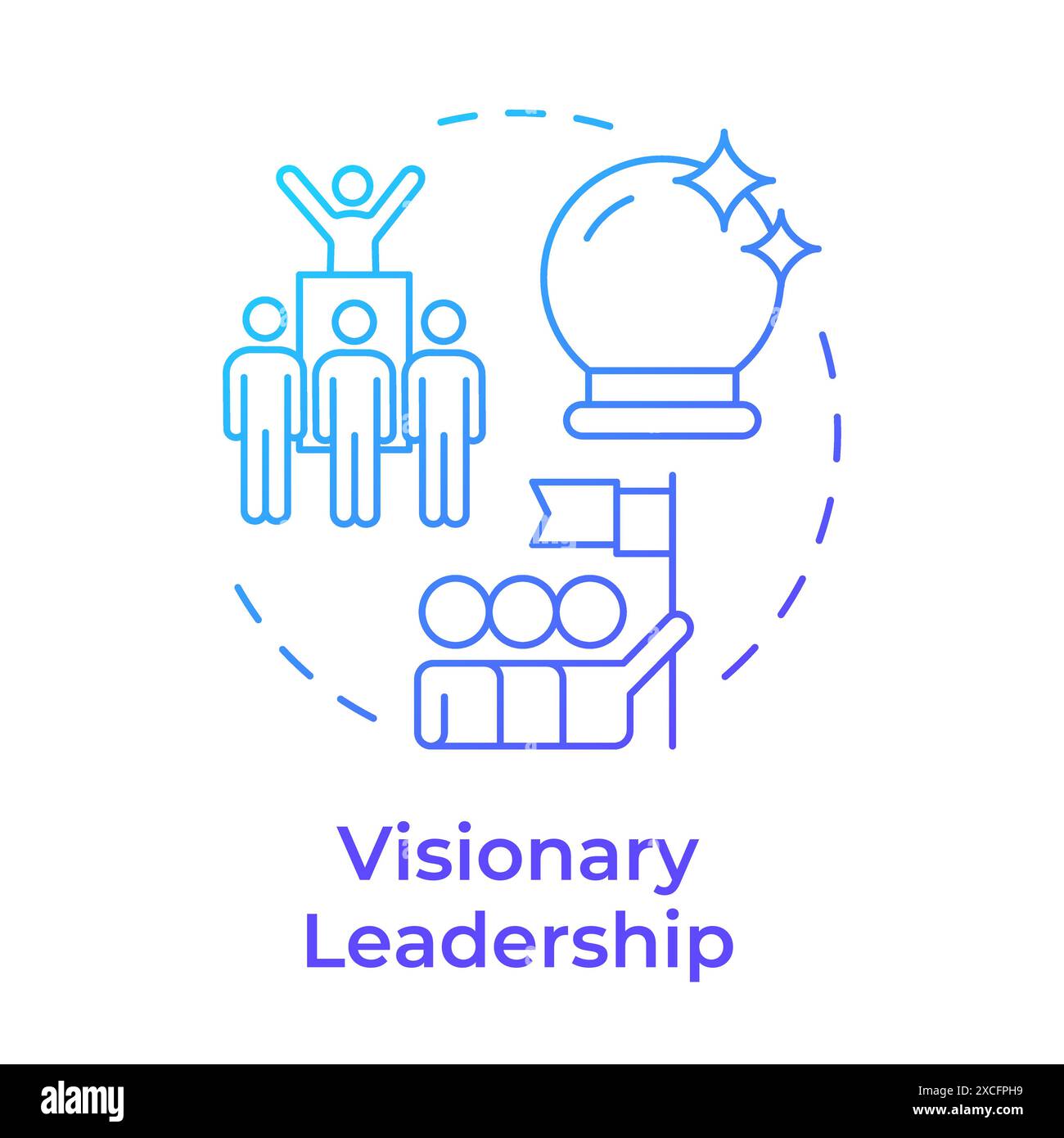 Visionary leadership blue gradient concept icon Stock Vector Image & Art - Alamy