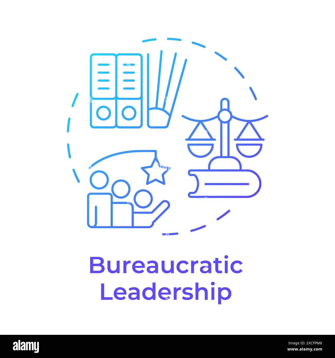 Bureaucratic leadership blue gradient concept icon Stock Vector Image & Art - Alamy