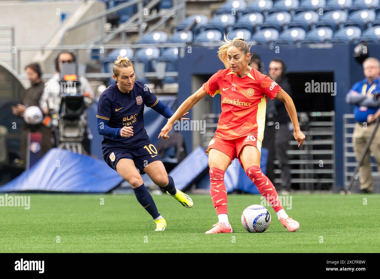 Seattle, Washington, USA. 16th June, 2024. Portland Thorn player JANINE ...