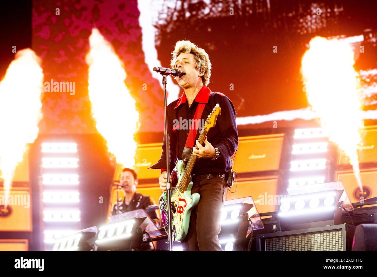 Billie Joe Armstrong of Green Day performs live in concert during the ...