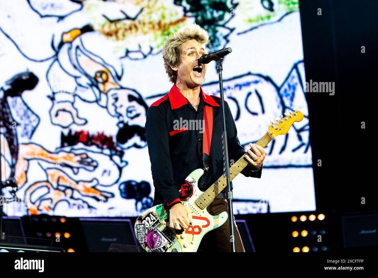 Billie Joe Armstrong of Green Day performs live in concert during the ...