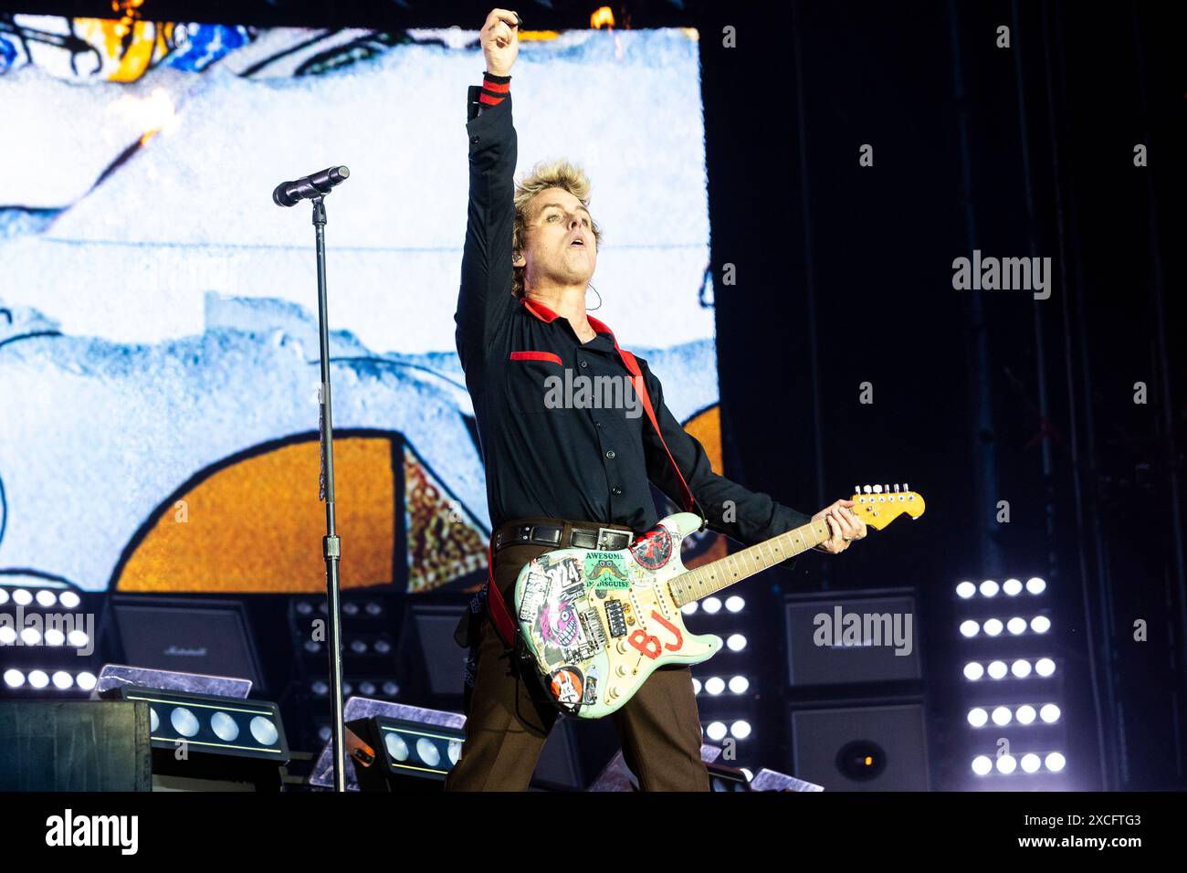 Billie Joe Armstrong of Green Day performs live in concert during the ...