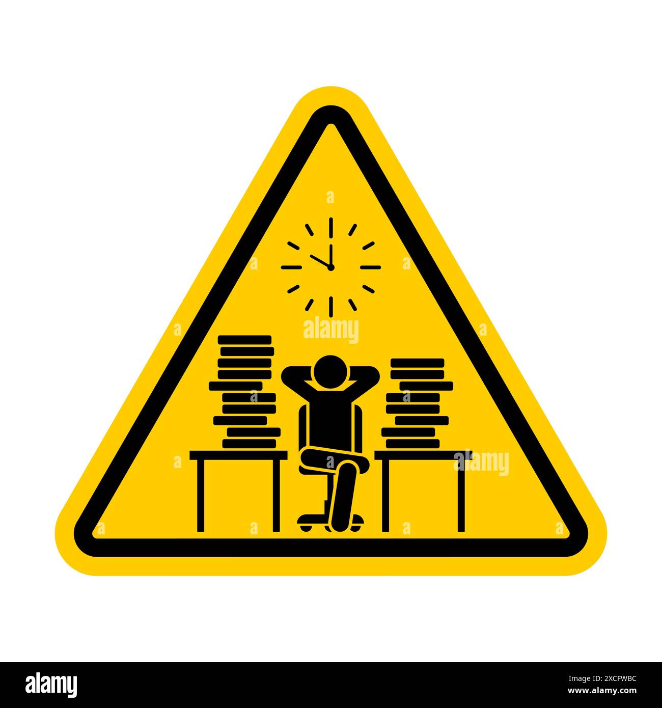 Attention Procrastination sign. Caution of putting things off until ...