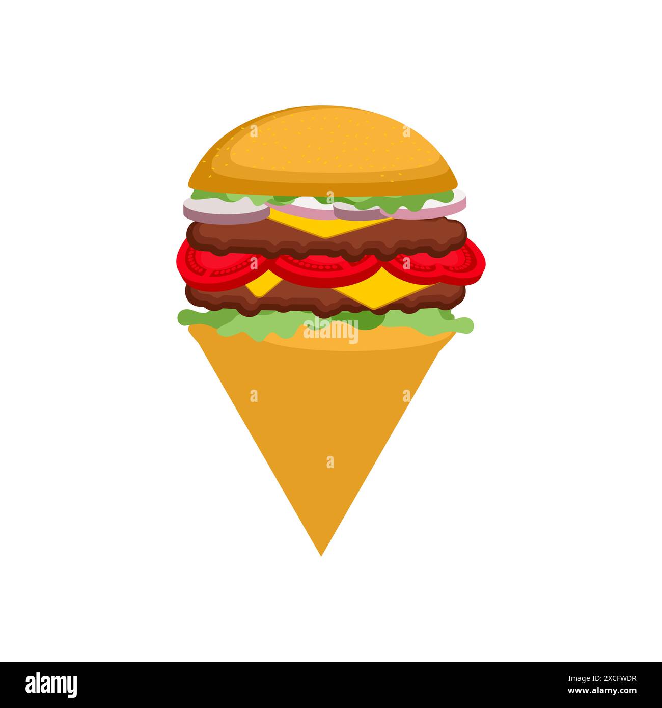 Burger location symbol of map. Fast food location sign of pin. Mark on ...