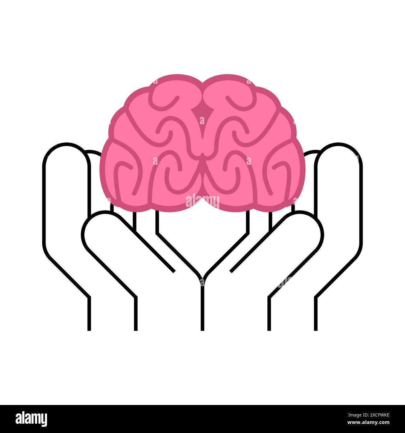 Hands holding brain. brains on palms Stock Vector Image & Art - Alamy