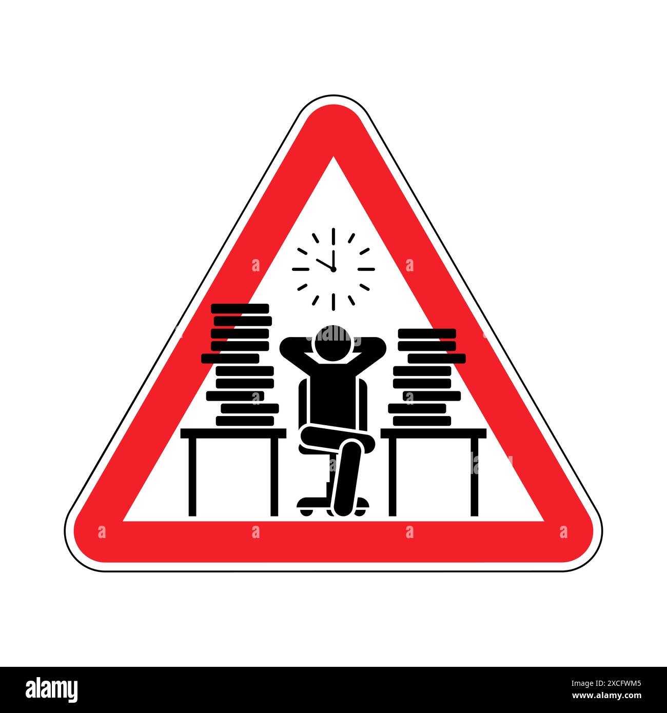 Attention Procrastination sign. Caution of putting things off until ...